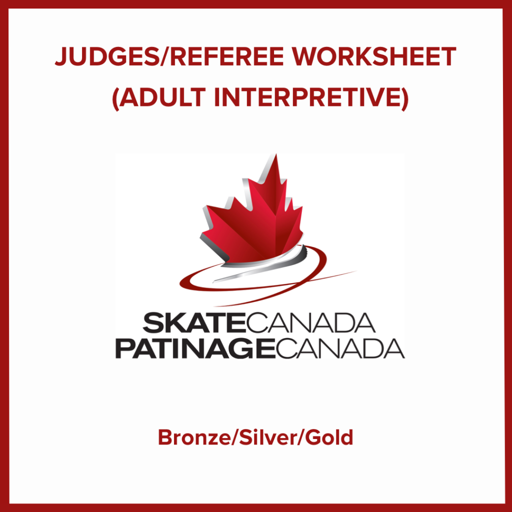 Judges Referee Worksheet- Adult Interpretive (English) – Materials ...