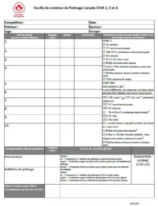 STAR 2-4 Marking Sheet (French) – Materials Catalogue