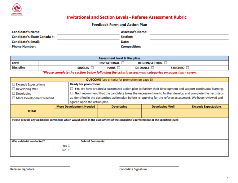 Referee Assessment Rubric (English) – Materials Catalogue